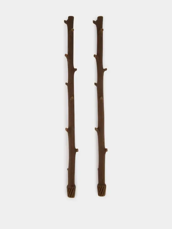 STICK CANDLES Honey Hickory Stick Candle Set - Brown