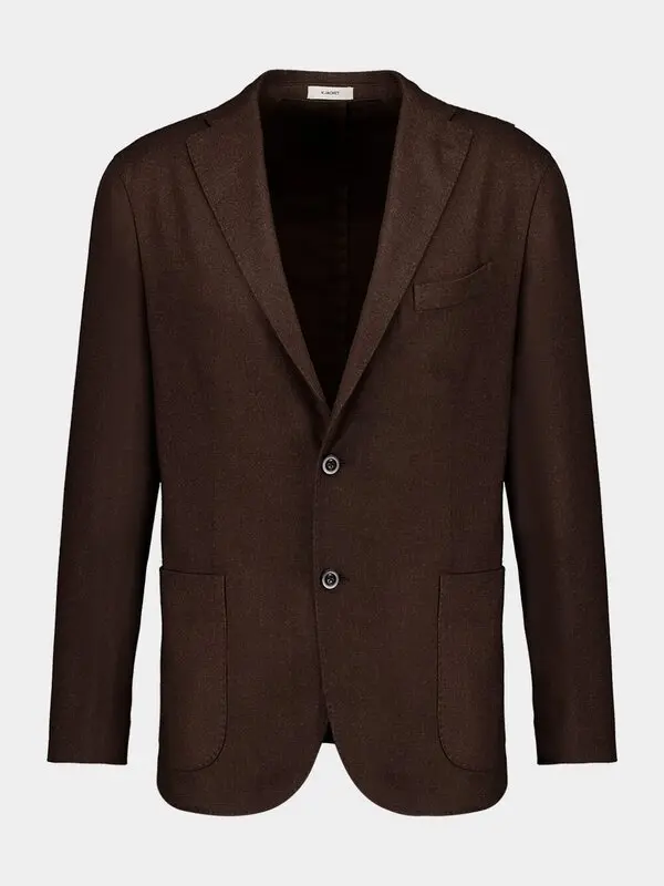 Boglioli Single-breasted Wool Jacket - Brown