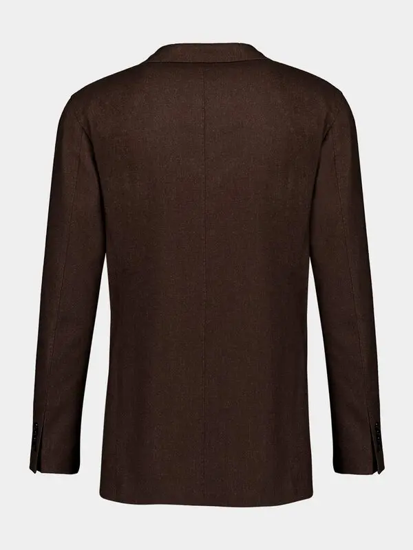 Boglioli Single-breasted Wool Jacket - Brown