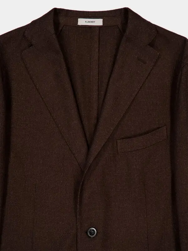 Boglioli Single-breasted Wool Jacket - Brown