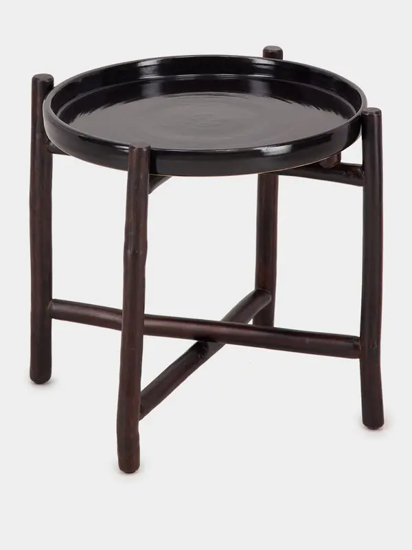 TINJA Mida Black Dark Wood Table