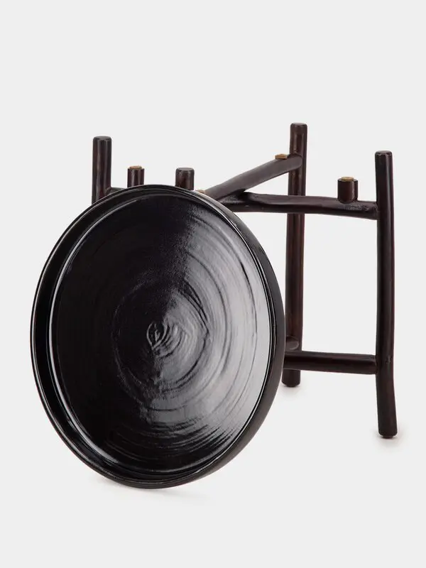 TINJA Mida Black Dark Wood Table