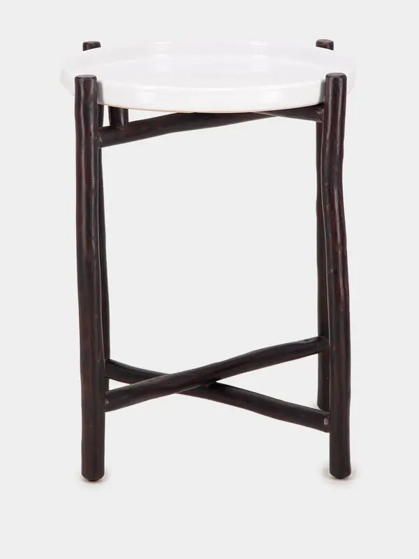 TINJA Mida High Dark Wood Table - Brown