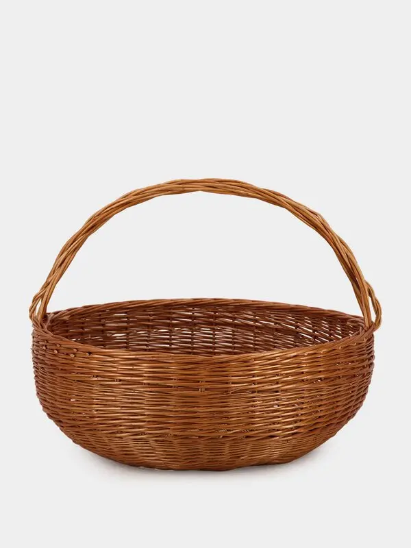 HOUSE OF CAPRICORN Handmade Natural Wicker Large Basket - Brown