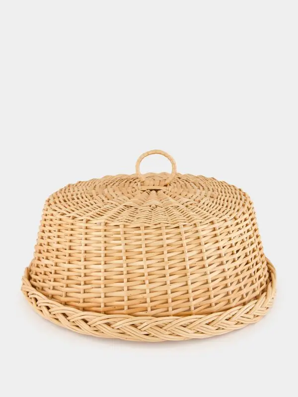 HOUSE OF CAPRICORN Vitória Natural Wicker Cloche - Brown