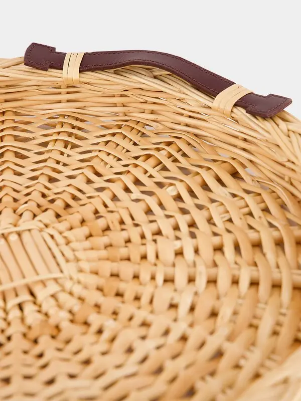 HOUSE OF CAPRICORN Vitória Wicker And Leather Tray - Brown