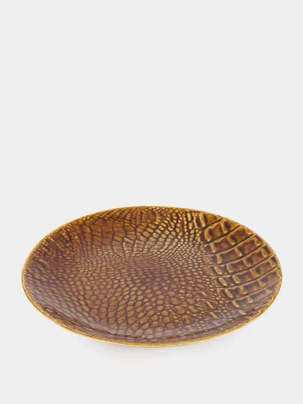 HOUSE OF CAPRICORN Jacaré Ceramic Dessert Plate