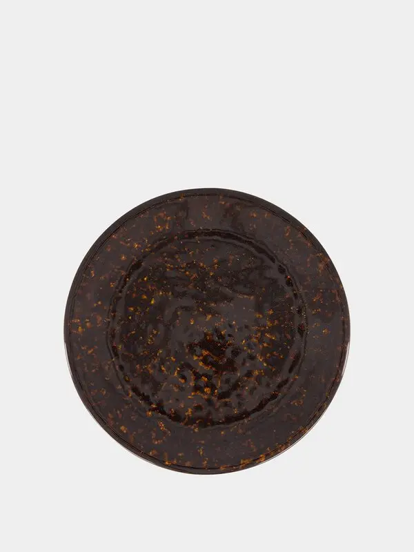 HOUSE OF CAPRICORN Tartaruga Ceramic Dessert Plate - Brown