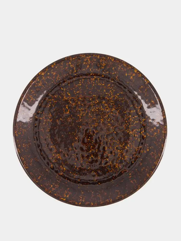HOUSE OF CAPRICORN Tartaruga Ceramic Dinner Plate - Brown