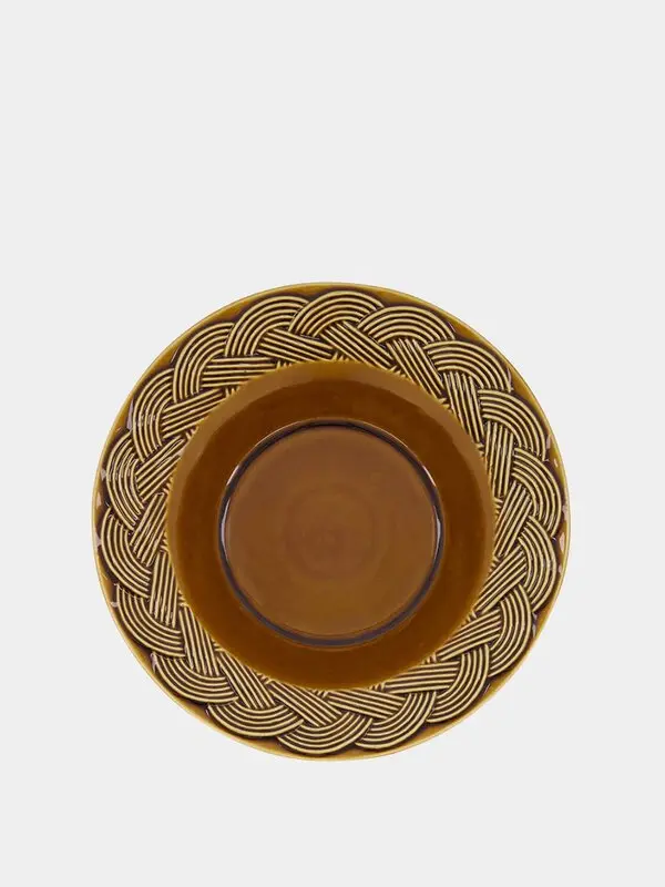 HOUSE OF CAPRICORN Vime Ceramic Soup Plate - Brown