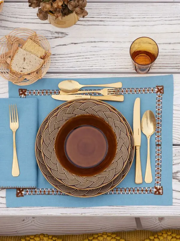 HOUSE OF CAPRICORN Vime Ceramic Soup Plate - Brown