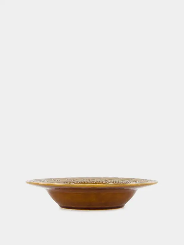 HOUSE OF CAPRICORN Vime Ceramic Soup Plate - Brown