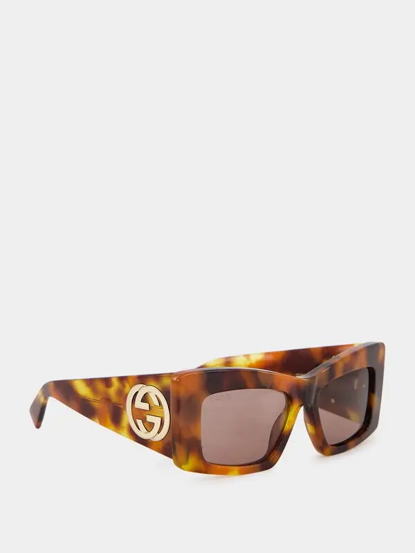 Gucci Light Square Frame Sunglasses - Brown
