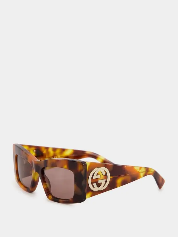 Gucci Light Square Frame Sunglasses - Brown