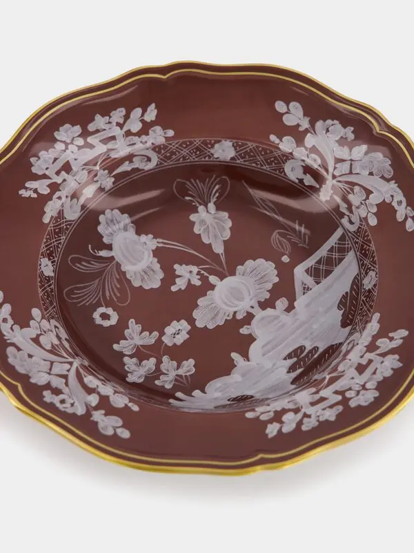 GINORI 1735 Oriente Italiano Castagna Soup Plate