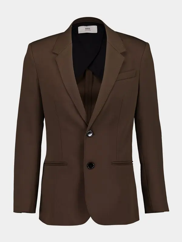 AMI Paris Wool Gabardine Semi-lined Jacket