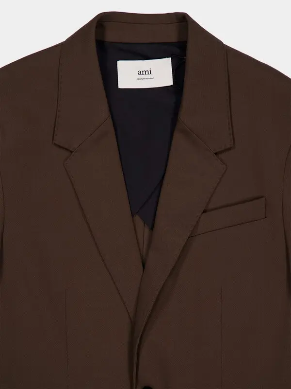 AMI Paris Wool Gabardine Semi-lined Jacket