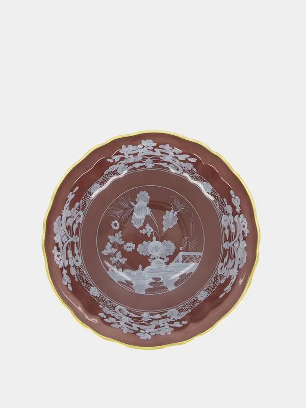 GINORI 1735 Oriente Italiano Castagna Porcelain Bowl - Brown