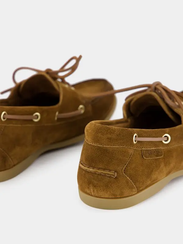 TOM FORD Tobacco Robin Suede Loafers - Brown