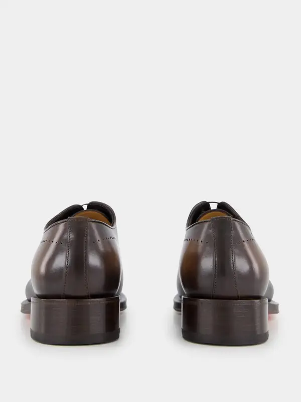 Santoni Leather Oxford Shoes With Brogue Detail
