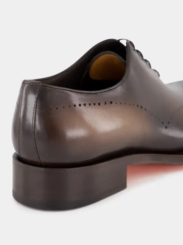 Santoni Leather Oxford Shoes With Brogue Detail