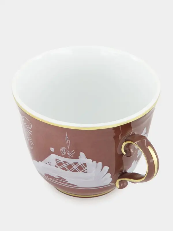 GINORI 1735 Oriente Italiano Castagna Coffee Cup - Brown