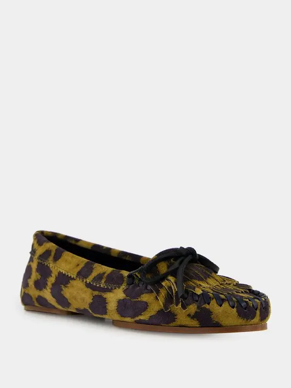 Paris Texas Indiana Leopard-print Suede Loafers