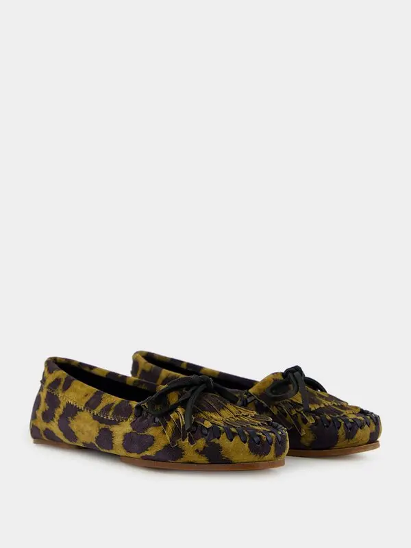 Paris Texas Indiana Leopard-print Suede Loafers