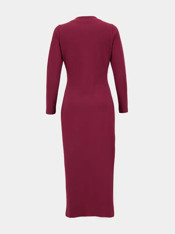 PAULA Eros Tubular Dress With Eyelets - Burgundy