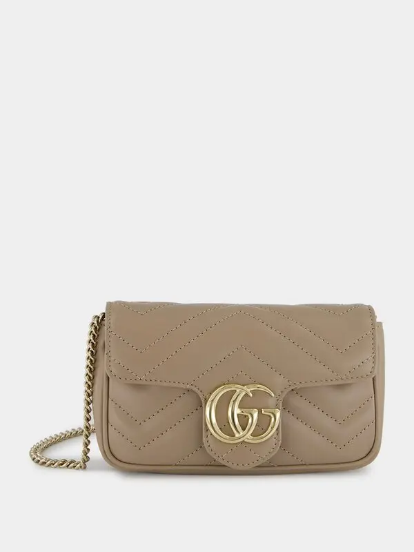 Gucci Gg Marmont Super Mini Bag - Brown