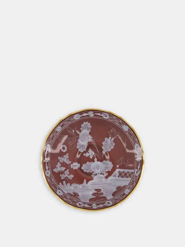 GINORI 1735 Oriente Italiano Coffee Plate - Brown