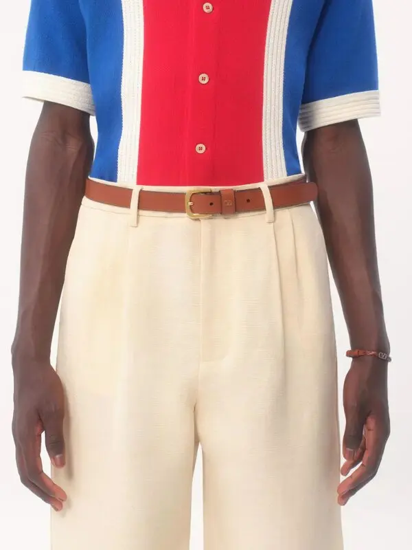 Valentino Garavani Vlogo Signature Leather Belt
