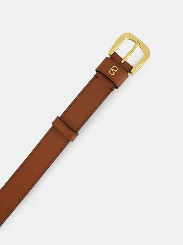 Valentino Garavani Vlogo Signature Leather Belt