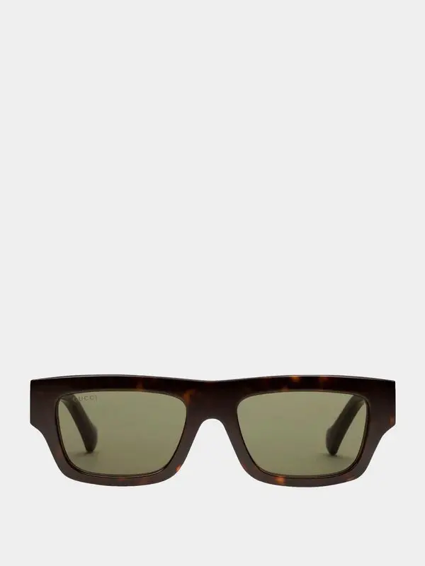 Gucci 1301 Rectangular Sunglasses - Brown