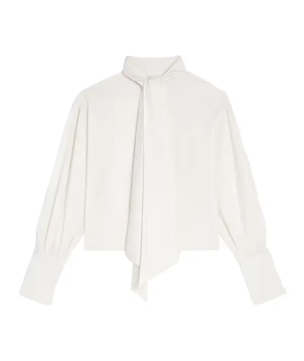 Celine Cropped Lavalliere Shirt
