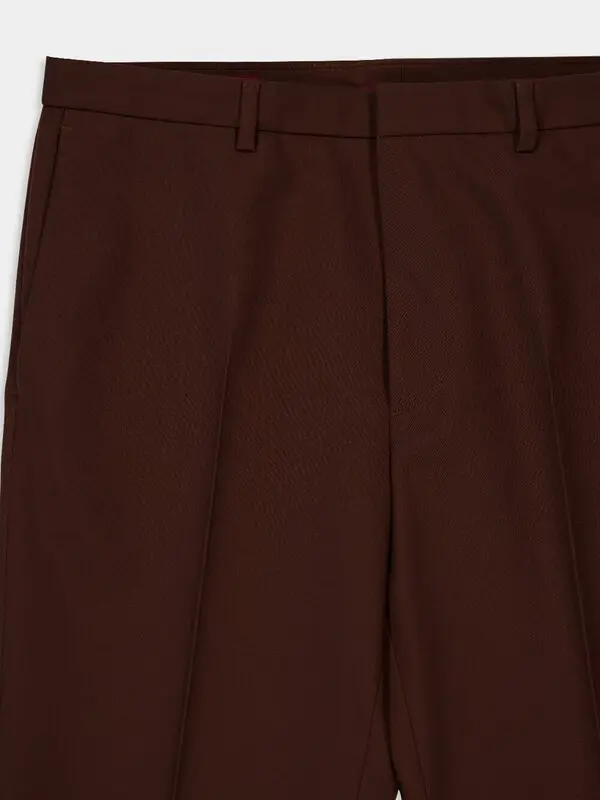 Gucci Embossed Wool Twill Trousers - Brown