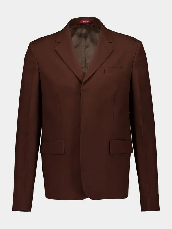 Gucci Wool Twill Jacket - Brown