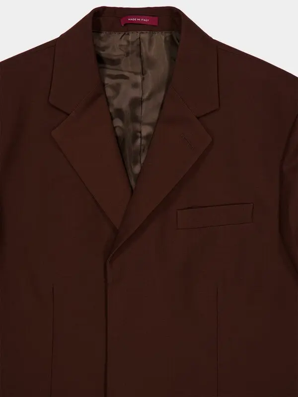 Gucci Wool Twill Jacket - Brown