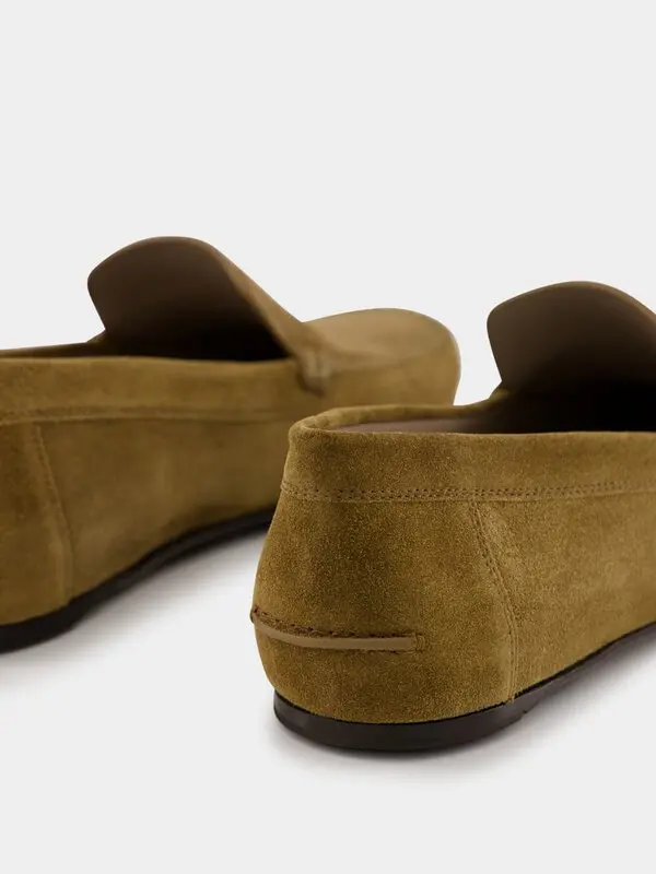Manolo Blahnik Alder Roberi Suede Loafers - Brown