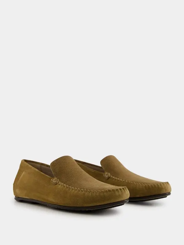 Manolo Blahnik Alder Roberi Suede Loafers - Brown