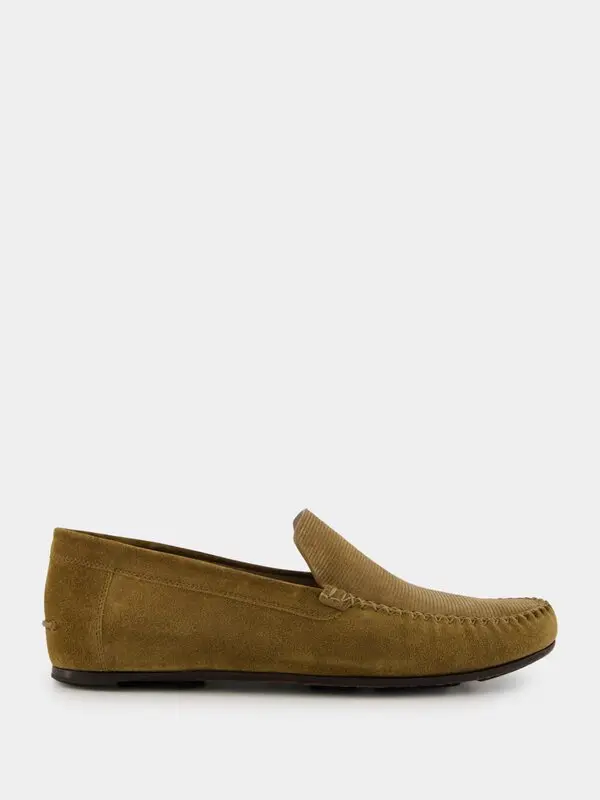 Manolo Blahnik Alder Roberi Suede Loafers - Brown