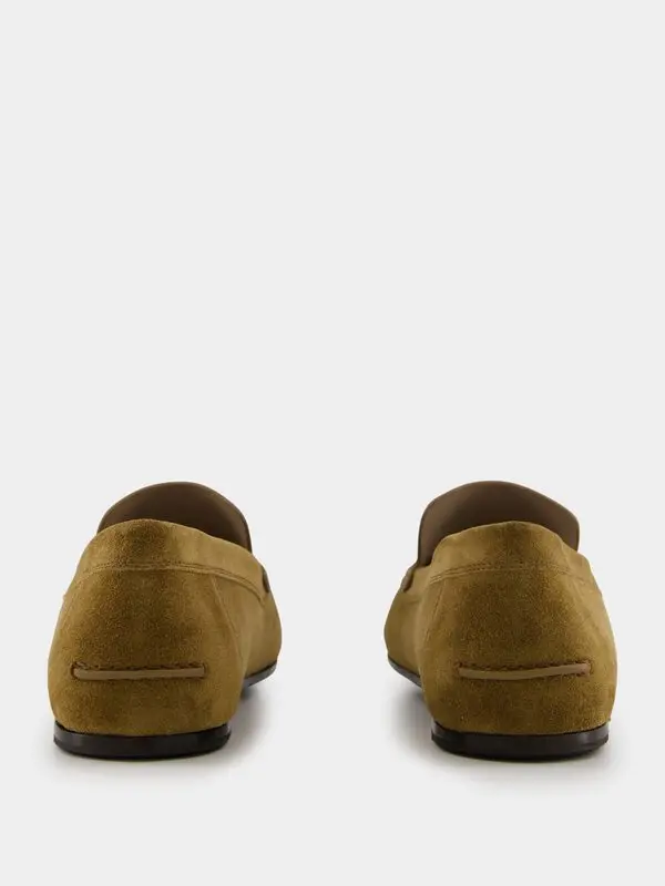 Manolo Blahnik Alder Roberi Suede Loafers - Brown