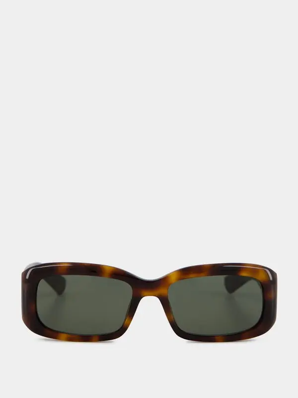Saint Laurent Rectangular Sunglasses - Brown