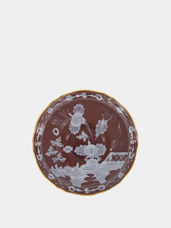 GINORI 1735 Oriente Italiano Castagna Tea Saucer - Brown