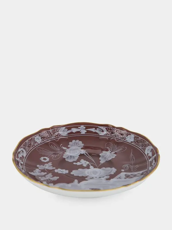 GINORI 1735 Oriente Italiano Castagna Tea Saucer - Brown