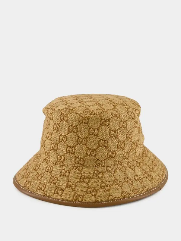 Gucci Gg Raffia Bucket Hat - Brown