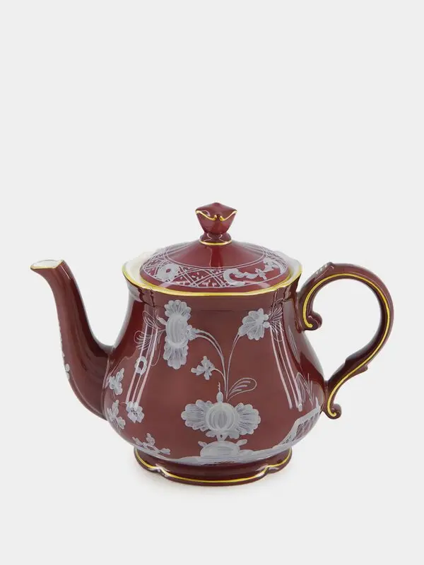GINORI 1735 Oriente Italiano Castagna Teapot - Brown