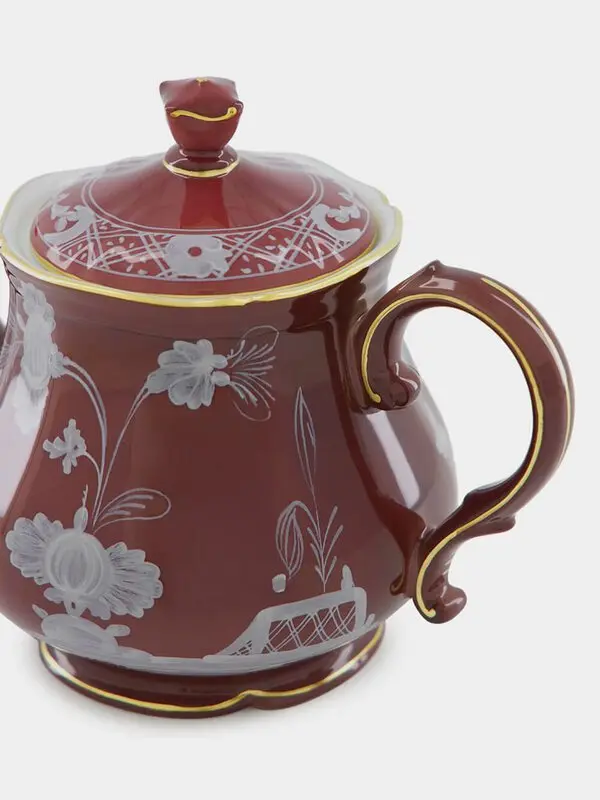 GINORI 1735 Oriente Italiano Castagna Teapot - Brown