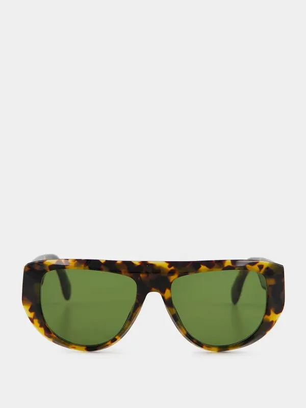 Palm Angels Havana Joshua Mask Sunglasses - Brown