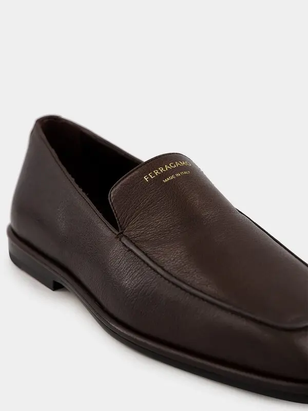 FERRAGAMO Hammered Calfskin Loafers